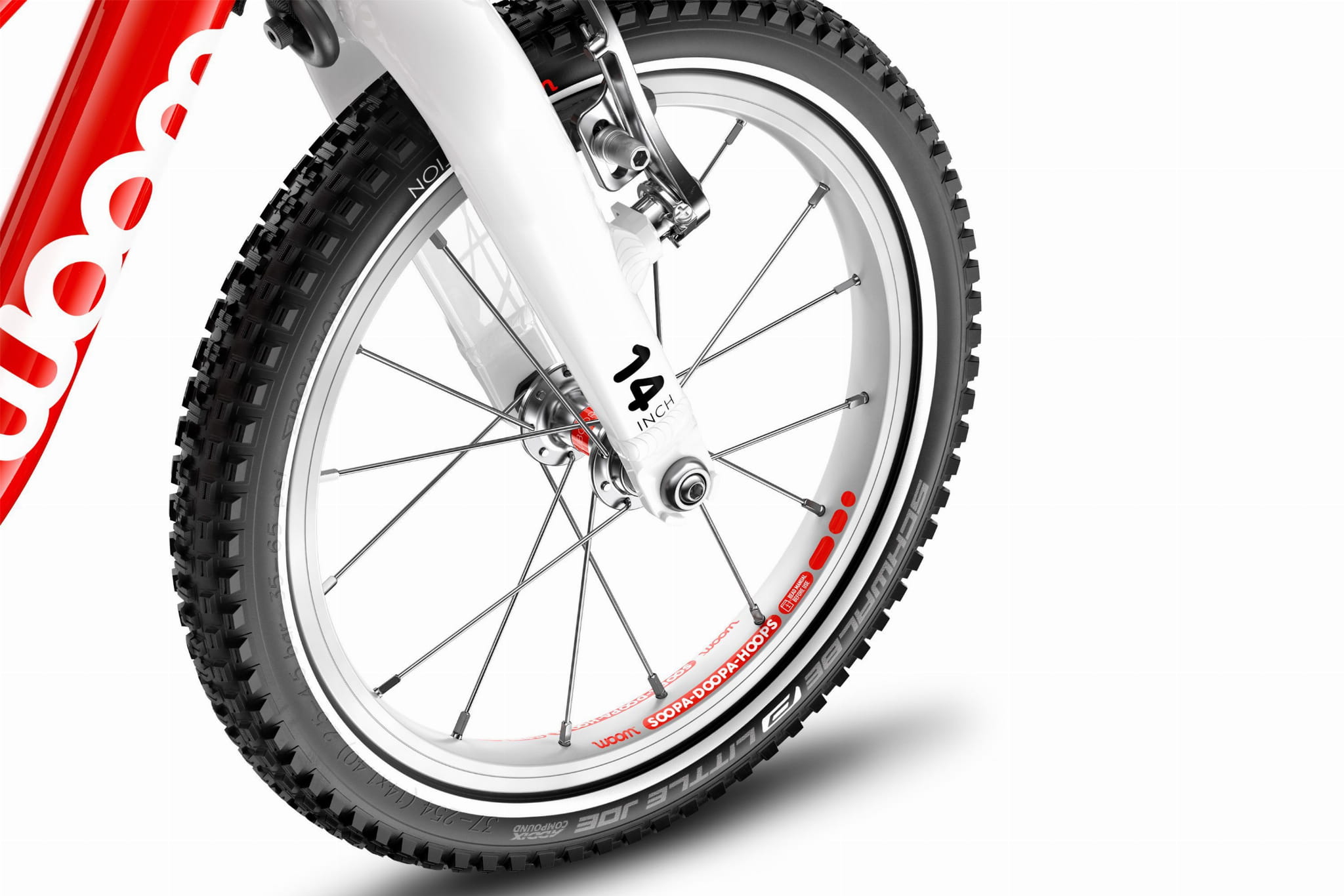 Woom 1 plus lekki rowerek biegowy 14' fioletowy VELOKIDS.PL przyczepki ...